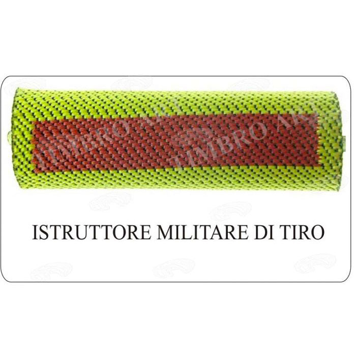 Nastrino su base in metallo Istruttore Militare di Tiro – Timbro Art